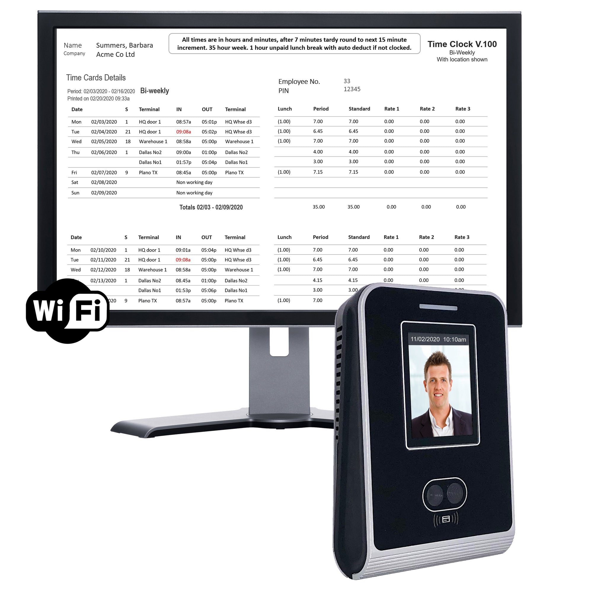 Wifi time clocks — Time Clocks Inc